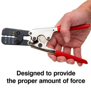 Master Appliance Pro Crimping Tool for Electric Wire Connectors - Ratcheting Wire Crimper - Crimping Pliers - Wire Crimp Tool for Heat Shrink Connectors (35084)