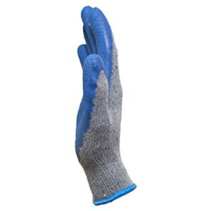 G & F Products - 3100L-DZ-Parent 12 Pairs Large Rubber Latex Double Coated Work Gloves for Construction, gardening gloves, heavy duty Cotton Blend Blue