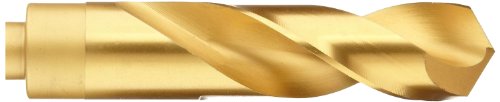 Chicago Latrobe 190C-TN Cobalt Steel Reduced-Shank Drill Bit, TiN Coated, Round Shank, 118 Degree Split Point, 3/4" Size