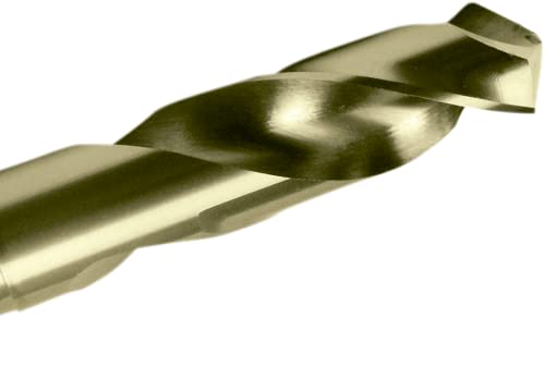 Chicago Latrobe 190C-TN Cobalt Steel Reduced-Shank Drill Bit, TiN Coated, Round Shank, 118 Degree Split Point, 3/4" Size