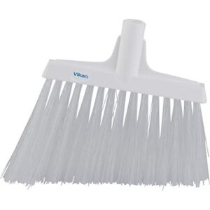 vikan, white broom,angle cut,stiff,11",pp/pet, 2914