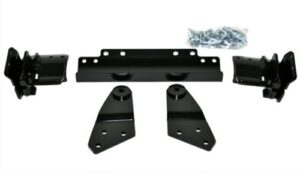 warn 80031 powersports atv front kit snow plow mount , black