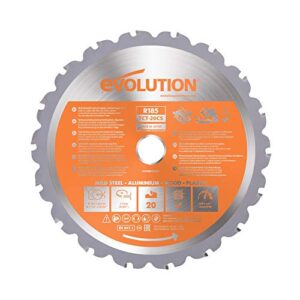 evolution power tools rageblade 7-1/4-inch multipurpose cutting blade for steel, aluminum, wood and plastics