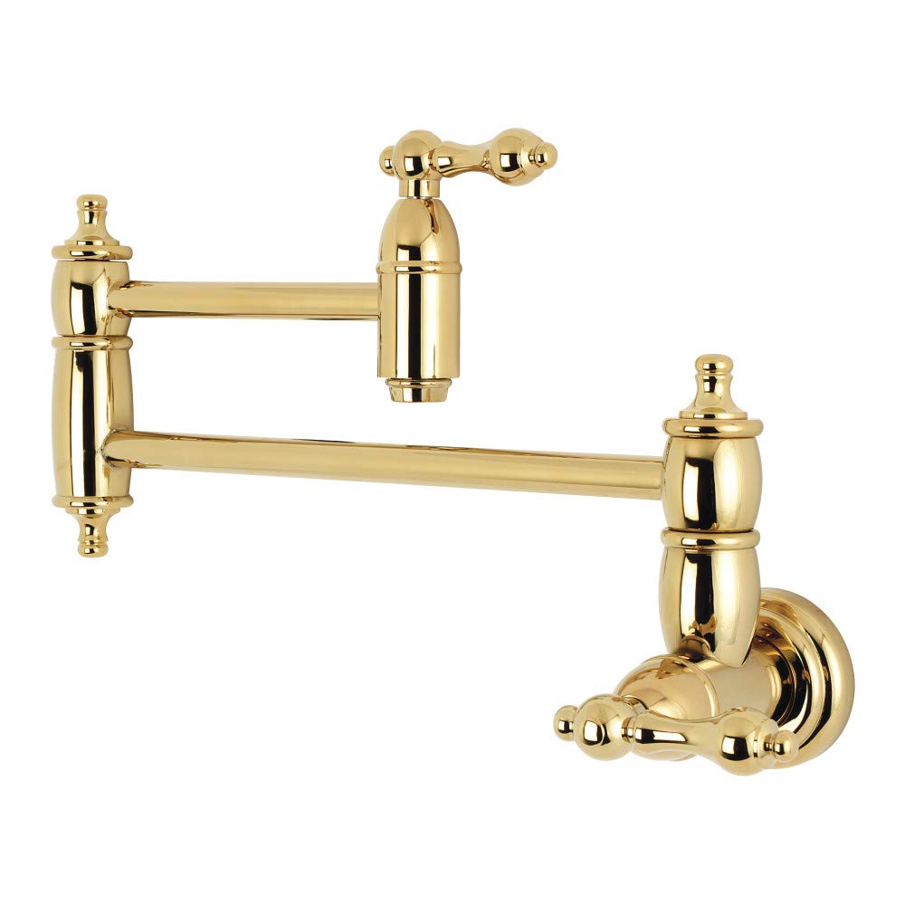 Kingston Brass KS3102AL Restoration Pot Filler, Polished Brass