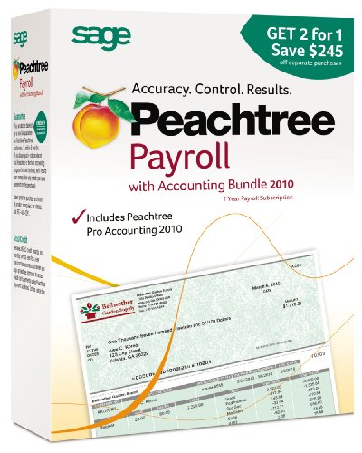 Peachtree By Sage Payroll With Accounting Bundle 2010