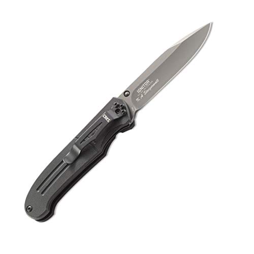 CRKT Ignitor EDC Folding Pocket Knife: Assisted Opening Everyday Carry, Serrated Edge Blade, Veff Serrations, Thumb Stud, Liner Lock, G10 Handle, Pocket Clip 6855