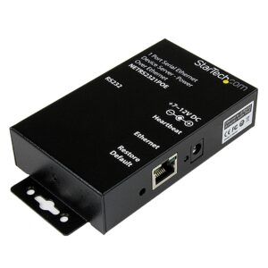 startech.com 1 port rs232 serial ethernet device server - poe power over ethernet - serial over ip device server adapter - poe-powered (netrs2321poe)