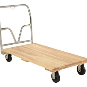 Vestil VHPT-2754 Hardwood Deck Platform Truck, 1600 lbs Capacity, 54" Length x 27" Width x 9-1/4" Height Deck