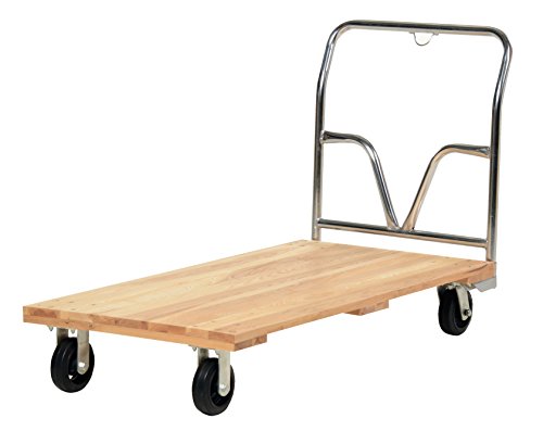 Vestil VHPT-2754 Hardwood Deck Platform Truck, 1600 lbs Capacity, 54" Length x 27" Width x 9-1/4" Height Deck