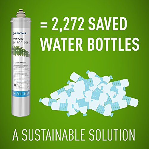 Pentair Everpure H-300-HSD Quick-Change Filter Cartridge, EV927075, For Use in Everpure H Series Drinking Water Systems, 300 Gallon Capacity, 0.5 Micron