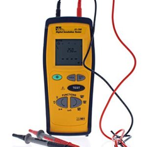 IDEAL INDUSTRIES INC. 61-795 Hand-held Insulation Tester, 250/500/1000V test voltages,Yellow, General Duty