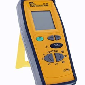 IDEAL INDUSTRIES INC. 61-795 Hand-held Insulation Tester, 250/500/1000V test voltages,Yellow, General Duty