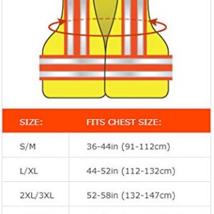 Public Safety Reflective Vest, High Visibility, ANSI Compliant, Breakaway, 6XL/7XL, Ergodyne GloWear 8245PSV,Lime