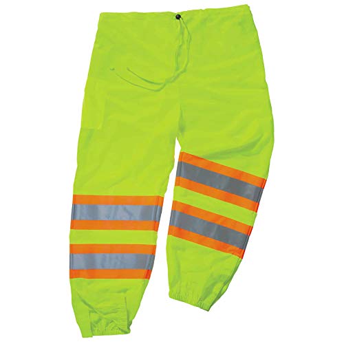 Ergodyne unisex adult Class Two-tone Reflective Safety Pants, Lime, Large-X-Large