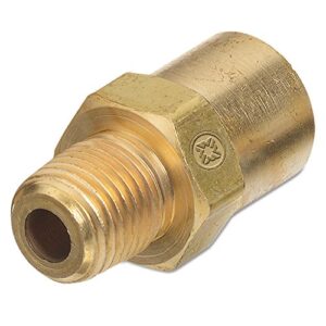 western enterprises aw-15a inert arc adaptors, 200 psig, brass, b-size, 1/4" (npt), inert gas, male/female connection, 0.5 length, b-size