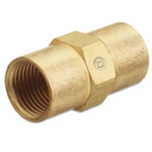 western enterprises aw-430 inert arc hose couplers, brass, b-size, rh to rh, female/female connection, 0.5 length, b-size