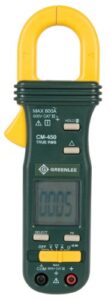 greenlee cm-450 ac clamp-on meter, true rms, greens