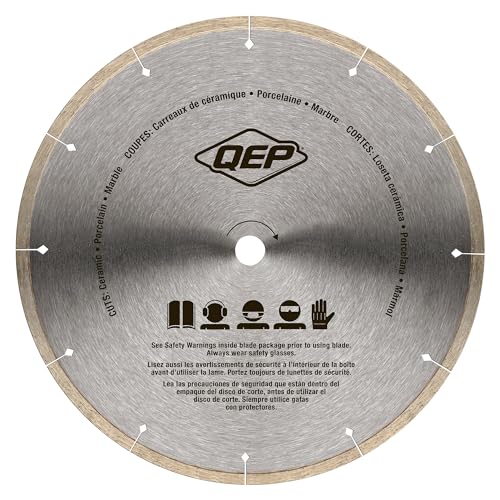 QEP 10" Black Widow Premium-Grade, Thin Rim Diamond Blade for Wet Cutting of Porcelain, Ceramic, Granite and Marble Tile