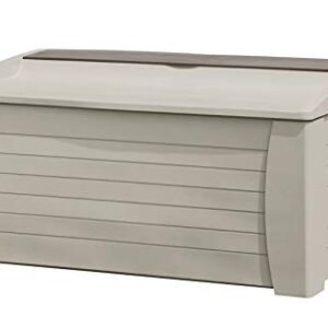 Suncast 127 Gallon Outdoor Resin Deck Storage Box, Taupe