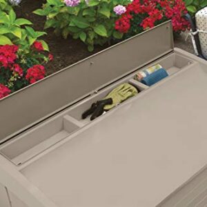 Suncast 127 Gallon Outdoor Resin Deck Storage Box, Taupe