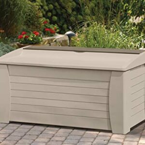 Suncast 127 Gallon Outdoor Resin Deck Storage Box, Taupe