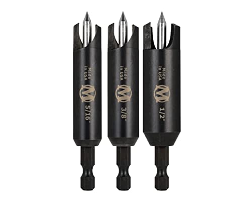 3pc Self-Centering Plug Cutter Set (Made in USA)