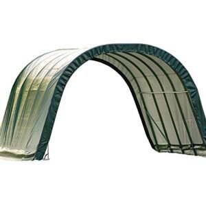 ShelterLogic Round Style Run-in Shelter, Green, 12 x 20 x 8 ft.