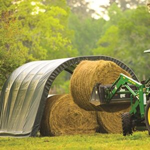 ShelterLogic Round Style Run-in Shelter, Green, 12 x 20 x 8 ft.