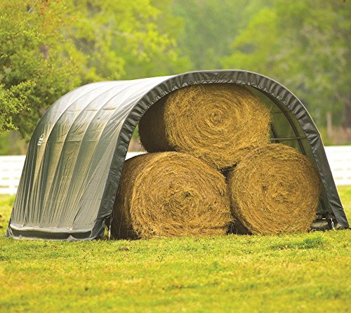 ShelterLogic Round Style Run-in Shelter, Green, 12 x 20 x 8 ft.