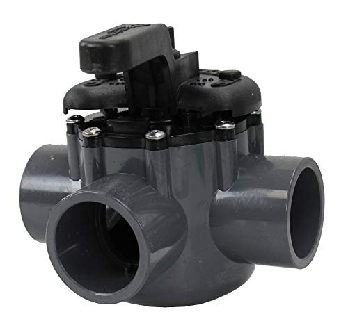 Pentair 263037 3-Way PVC 1-1/2 inch (2 inch slip outside) Pool And Spa Diverter Valve