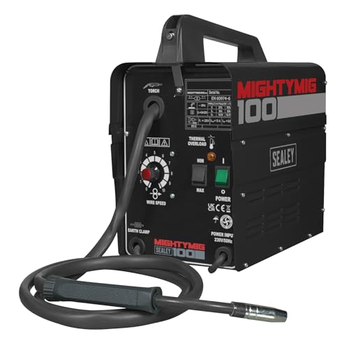 Sealey MIGHTYMIG100 Gas MIG Welder 100A, 100 Amp, Red