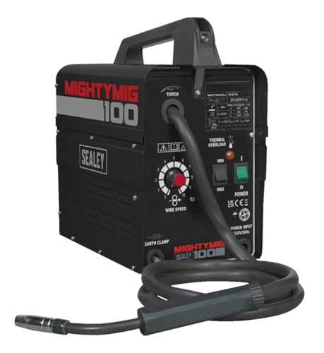 Sealey MIGHTYMIG100 Gas MIG Welder 100A, 100 Amp, Red