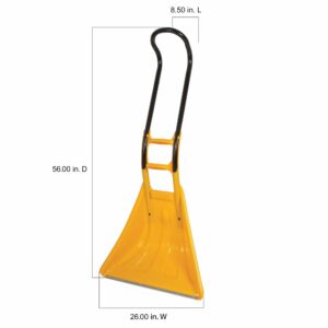 true temper 1625300 snoboss poly snow shovel/pusher/scraper, 20-inch, multi