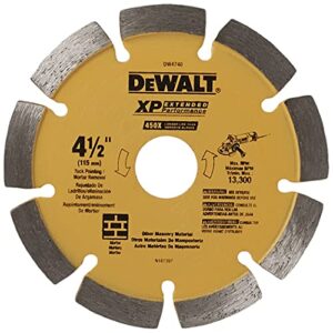 dewalt diamond blade, tuck point, 4-1/2-inch x 1/4-inch (dw4740)