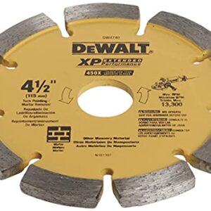 DEWALT Diamond Blade, Tuck Point, 4-1/2-Inch x 1/4-Inch (DW4740)