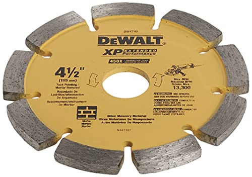 DEWALT Diamond Blade, Tuck Point, 4-1/2-Inch x 1/4-Inch (DW4740)