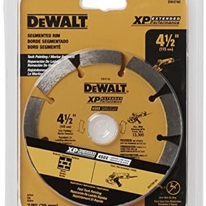 DEWALT Diamond Blade, Tuck Point, 4-1/2-Inch x 1/4-Inch (DW4740)