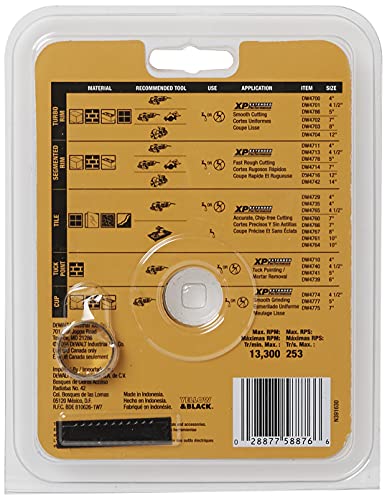 DEWALT Diamond Blade, Tuck Point, 4-1/2-Inch x 1/4-Inch (DW4740)