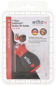 wiha 38045 stubby screwdriver with six-in-one insert bits, torx