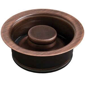 ise garbage disposal flange drain solid brass with stopper, looks great on copper sinks (antique copper)