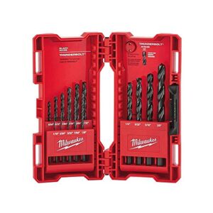 milwaukee 48-89-2803 15-piece thunderbolt black oxide drill bit set