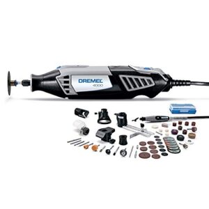 dremel 4000-6/50 high performance rotary tool kit with flex shaft- 6 attachments & 50 accessories- grinder, mini sander, polisher, engraver- perfect for routing, cutting, wood carving