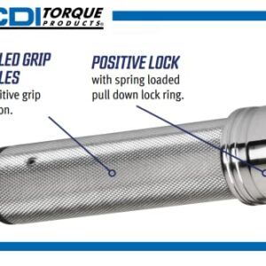 CDI 1002MFRMH Dual Scale Micrometer Adjustable Click Style Torque Wrench with Metal Handle - 3/8-Inch Drive - 10 to 100 ft. lbs. Torque Range