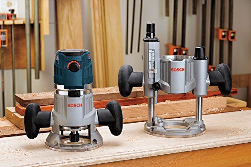 BOSCH MRC23EVSK Combination Router 15 Amp 2.3 Horsepower Corded Variable Speed Combination Plunge & Fixed-Base Router Kit with Hard Case