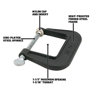 WILTON TOOLS H566N Junior C-Clamp, 1-1/4” Opening Capacity, 2-5/16" Throat (22115)