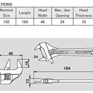 ENGINEER TWM-07 Super Thin Jaws Adjustable Wrench Smart Monkey Wrench