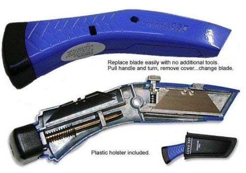 Lutz 35699#357 Blue Quick Change Heavy Duty Utility Knife and Plastic Holster (357-BL)