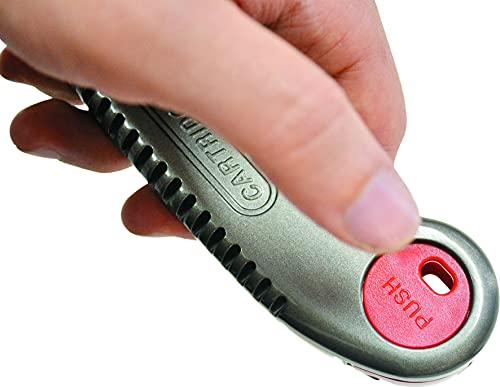 NT Cutter Heavy Duty Aluminum Die-Cast Grip Multi-Blade Cartridge Knife, 1 Knife (L-2000RP), Red.