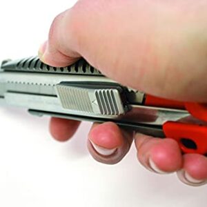 NT Cutter Heavy Duty Aluminum Die-Cast Grip Multi-Blade Cartridge Knife, 1 Knife (L-2000RP), Red.