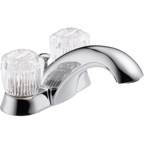 Delta Faucet 2522LF-MPU Classic Two Handle Centerset Bathroom , Chrome, 5.25 x 6.25 x 5.25 inches